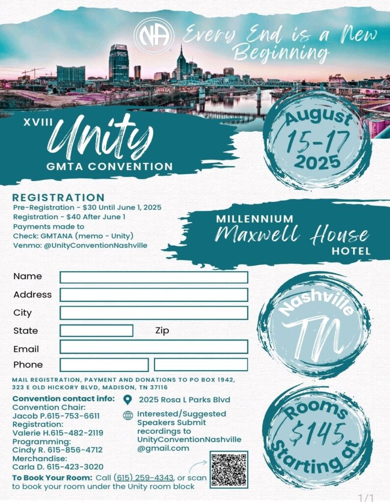 XVIII Unity Convention • Volunteer Region of NA